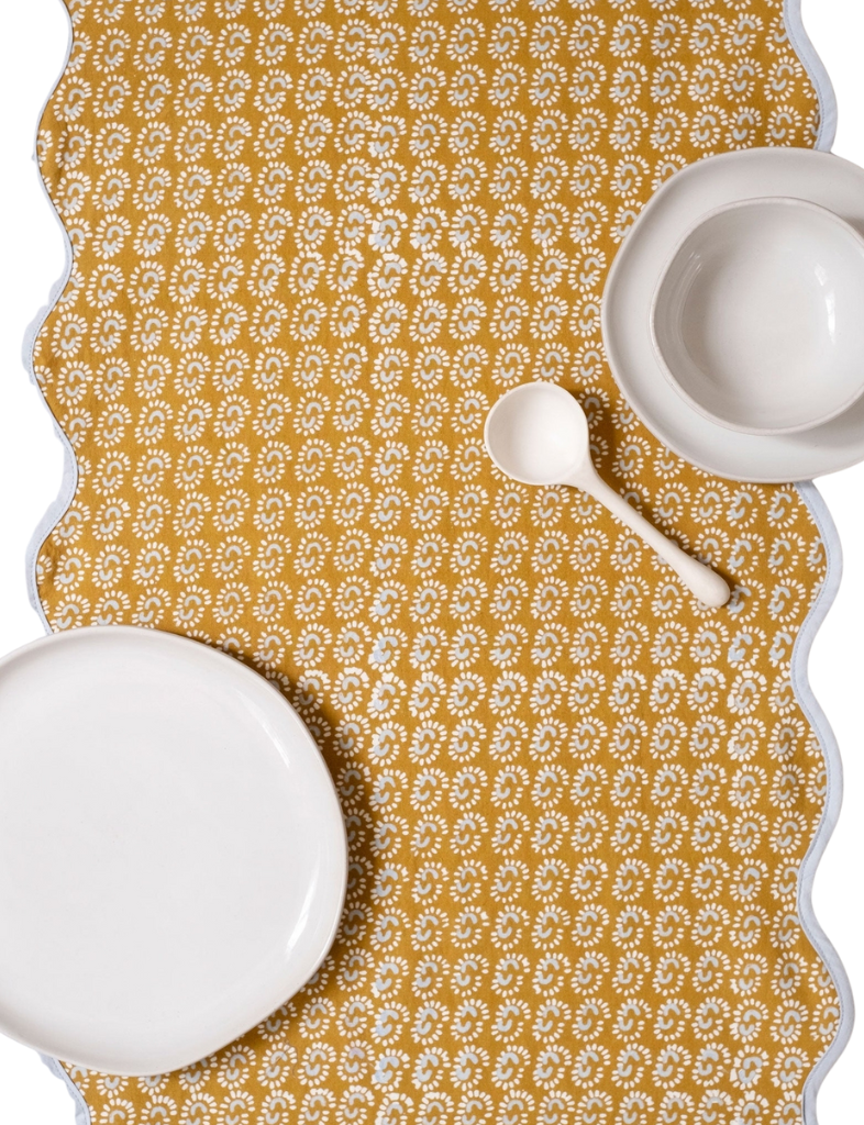 Zahra Block Printed Table Runner – Elburne