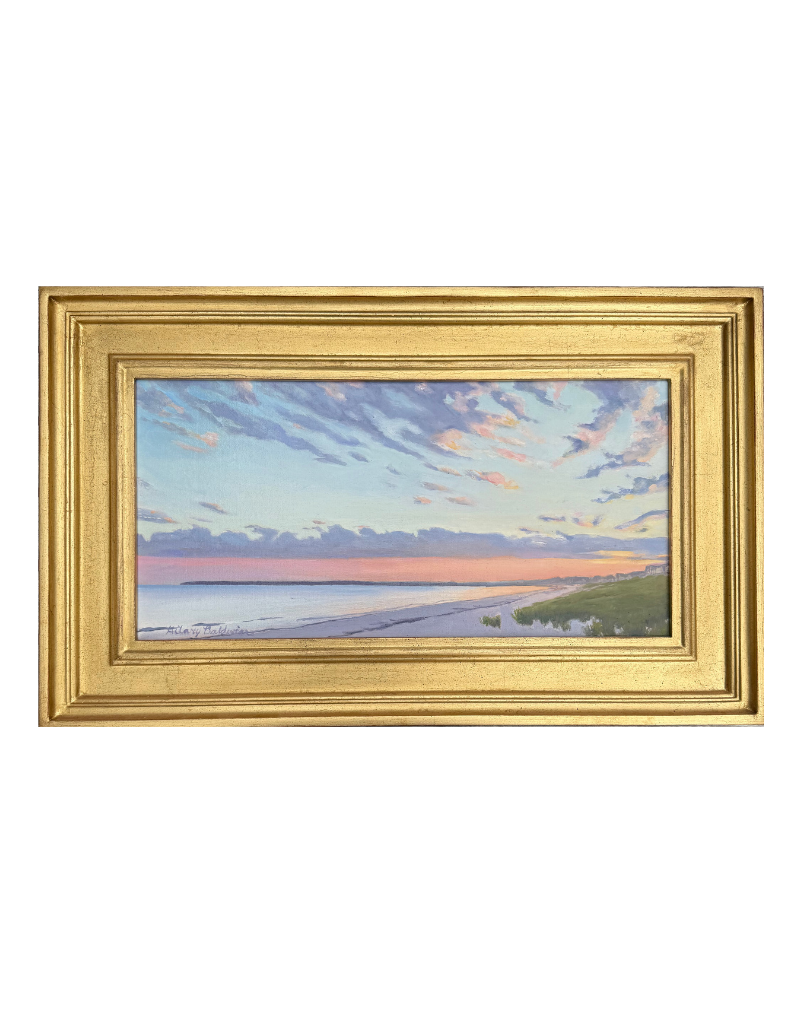 August Evening Beach Oil Painting – Elburne